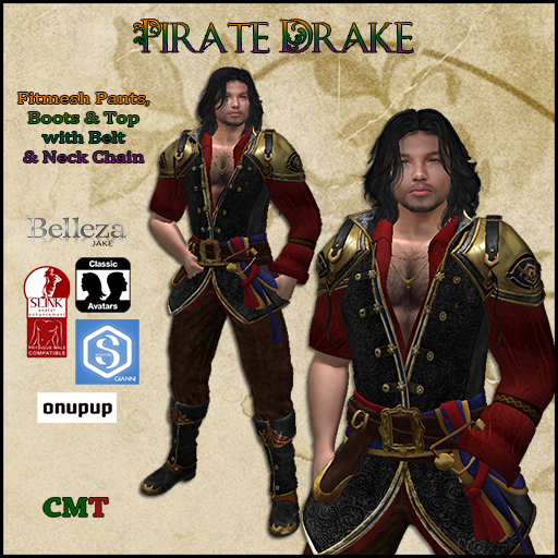 Second Life Marketplace - Pirate Drake - Red